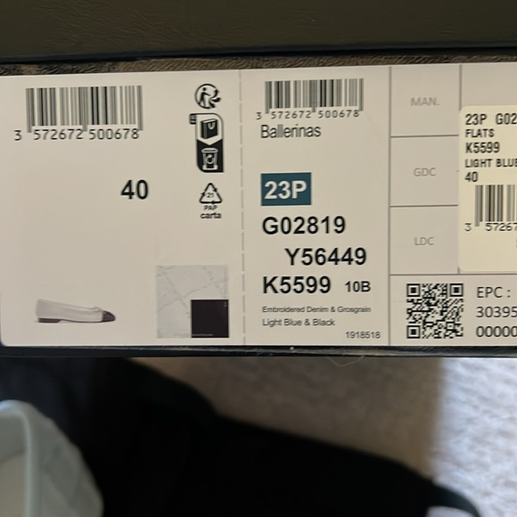 CHANEL | Shoes | Nwt Chanel 23p Cc Logo Denim Ballerina Flat | Poshmark